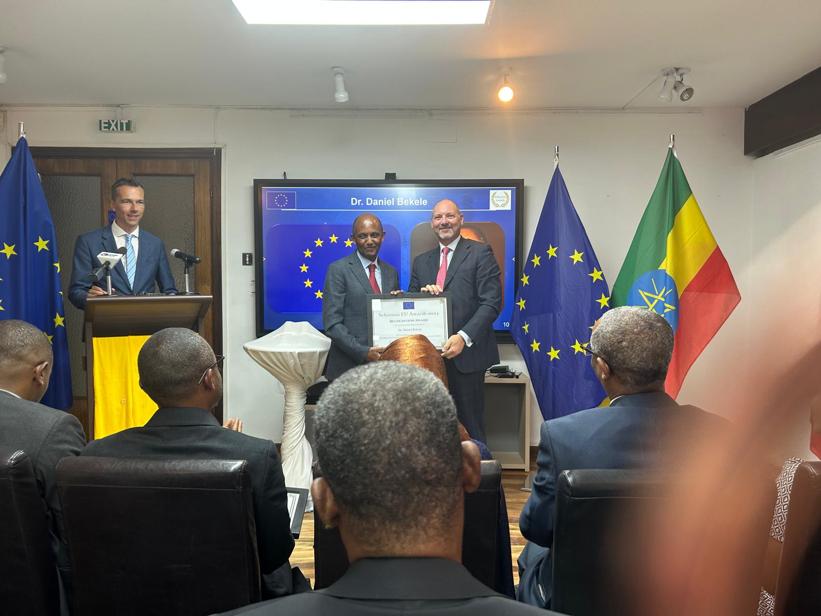 Chief Commissioner Dr. Daniel Bekele awarded the inaugural Schuman EU ...