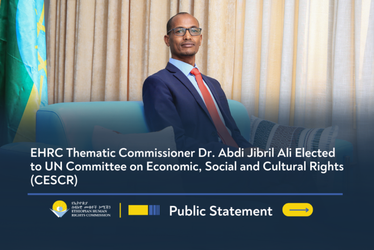 EHRC Thematic Commissioner Dr. Abdi Jibril Ali Elected to UN Committee ...
